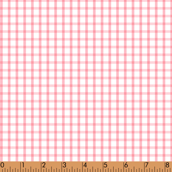 P3 - Pink window pane fabric